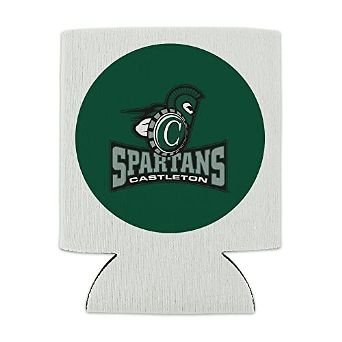 Castleton University Primary Logo Can Cooler - Drink Sleeve Hugger Collapsible Insulator - Beverage Insulated Holder