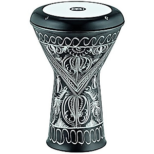 Meinl Percussion Aluminum Doumbek Egyptian Goblet Drum, Hand Engraved — Made in Turkey — Synthetic Head, 2-Year Warranty (HE-2018)
