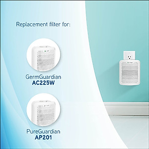 GermGuardian Filter Q Genuine Allergen Replacement Air Purifier Filter, 4 Pack for Air Purifier Models AP201 and AC225, FLT200