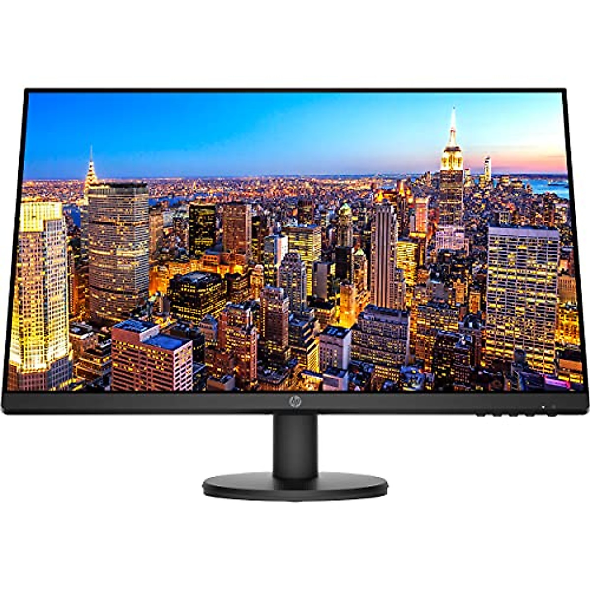 HP P27v G4 27 Inch IPS LED Backlit Monitor 2-Pack Bundle with FHD 1920 x 1080, Blue Light Filter, HDMI, VGA