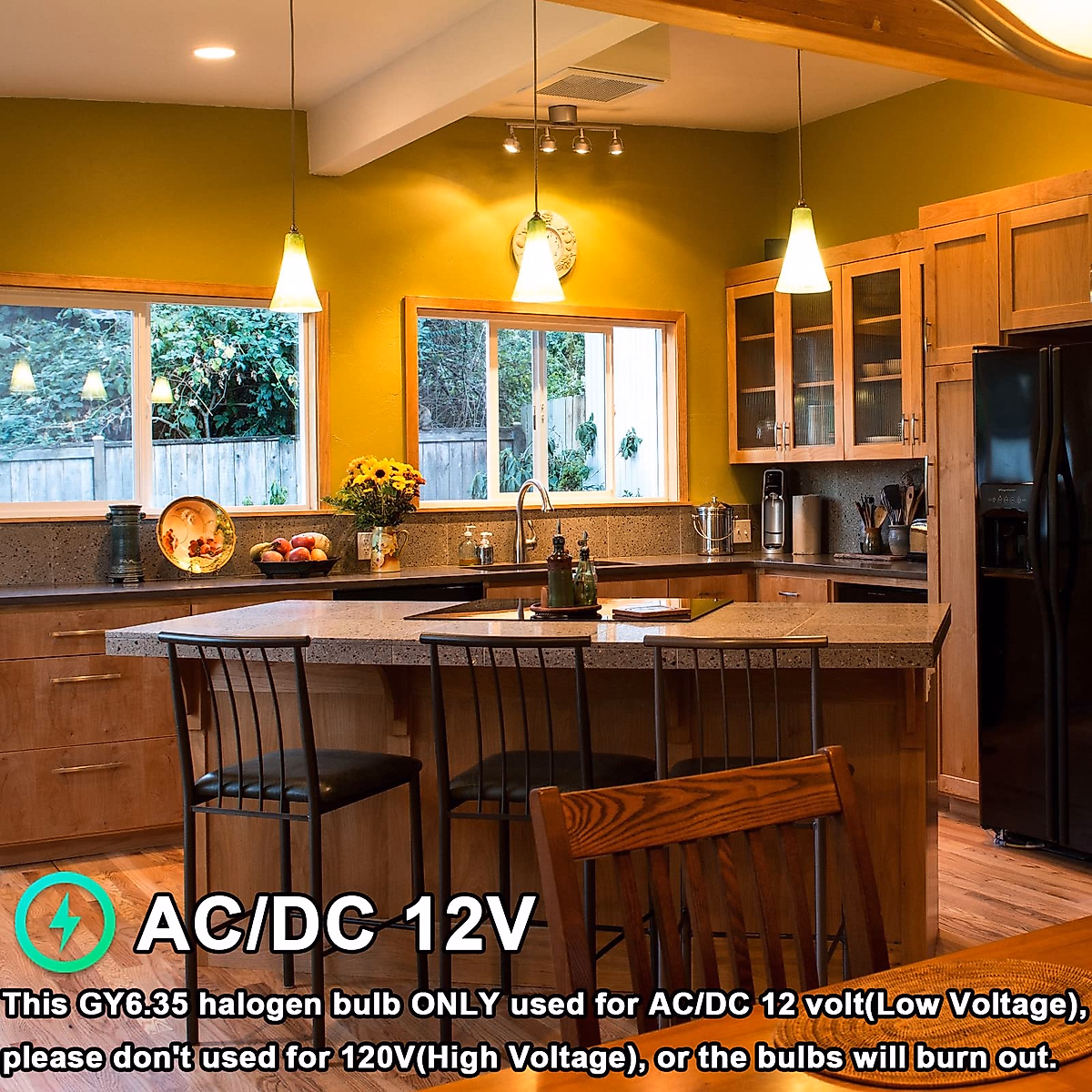 Lacnooe GY6.35 Halogen Bulb 50W, 12 Pack Dimmable GY6.35 Light Bulb Q50/CL/GY6/12V/T3/T4 JC Type GY6.35/G6.35 Bi-pin Base AC/DC 12V Warm White 2700K Single Ended Capsule Light Bulbs