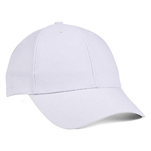 '47 Blank Classic MVP Cap, Adjustable Plain Structured Hat for Men and Women – White
