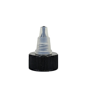 Black & Natural Plastic Twist Top Caps (24/410) with Press and Seal Liners for Squeeze Bottles Replacement Caps Cosmetic Bottles Arts and Crafts (12 Pack)