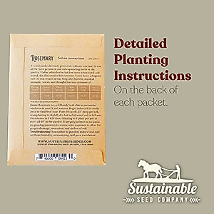 Culinary Herb Garden Starter Kit - Indoor Herb Garden Kit Complete w/ 10 Varieties of Non-GMO Heirloom Herb Seeds with Pellets and Greenhouse, Includes 64 Page Herb Growing Guide
