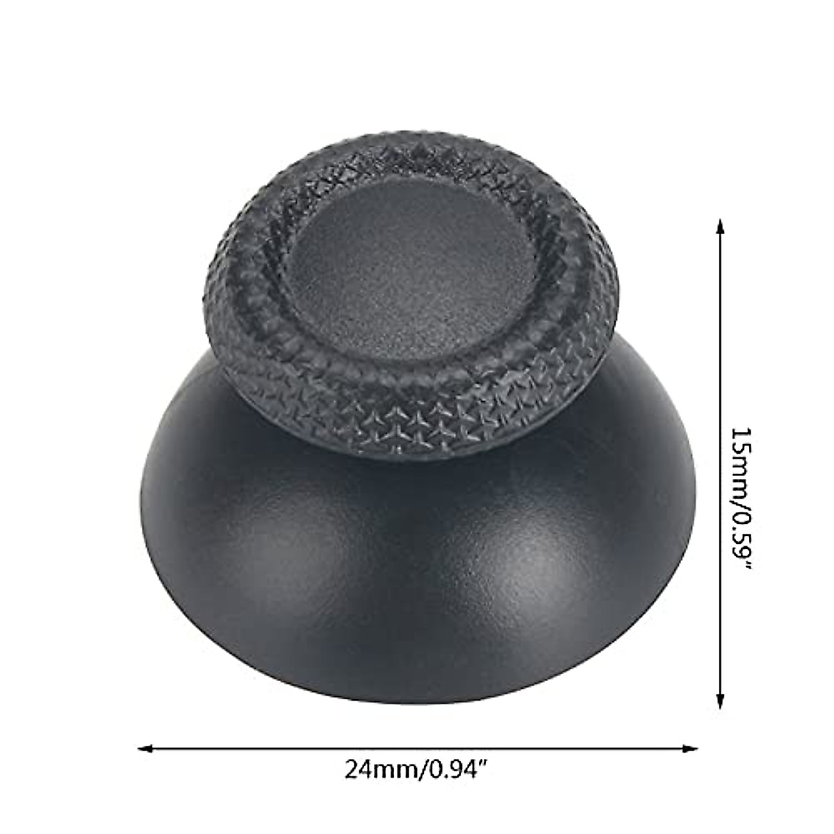 1 Pair Analog Joystick Thumb Stick Grip Cap Replacement for PS5 Controller Black