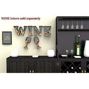 Wine Glass Cork Holder Art Wall Décor ~ Metal ~ Set of 2 ~ Gifts for Wine Lovers ~ by HouseVines