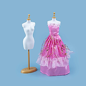 AUEAR, Set of 4 Dress Cloth Gown Plastic Display Support Holder Mannequin Model Stand 2 Colors