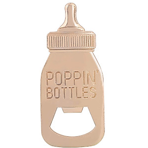 Pack of 36 Baby Shower Favors for Guest Supplies Poppin Bottle Bottle Opener Baby Shower Favor for Boy Baby Shower Souvenirs Decorations by WeddParty (Blue, 36)