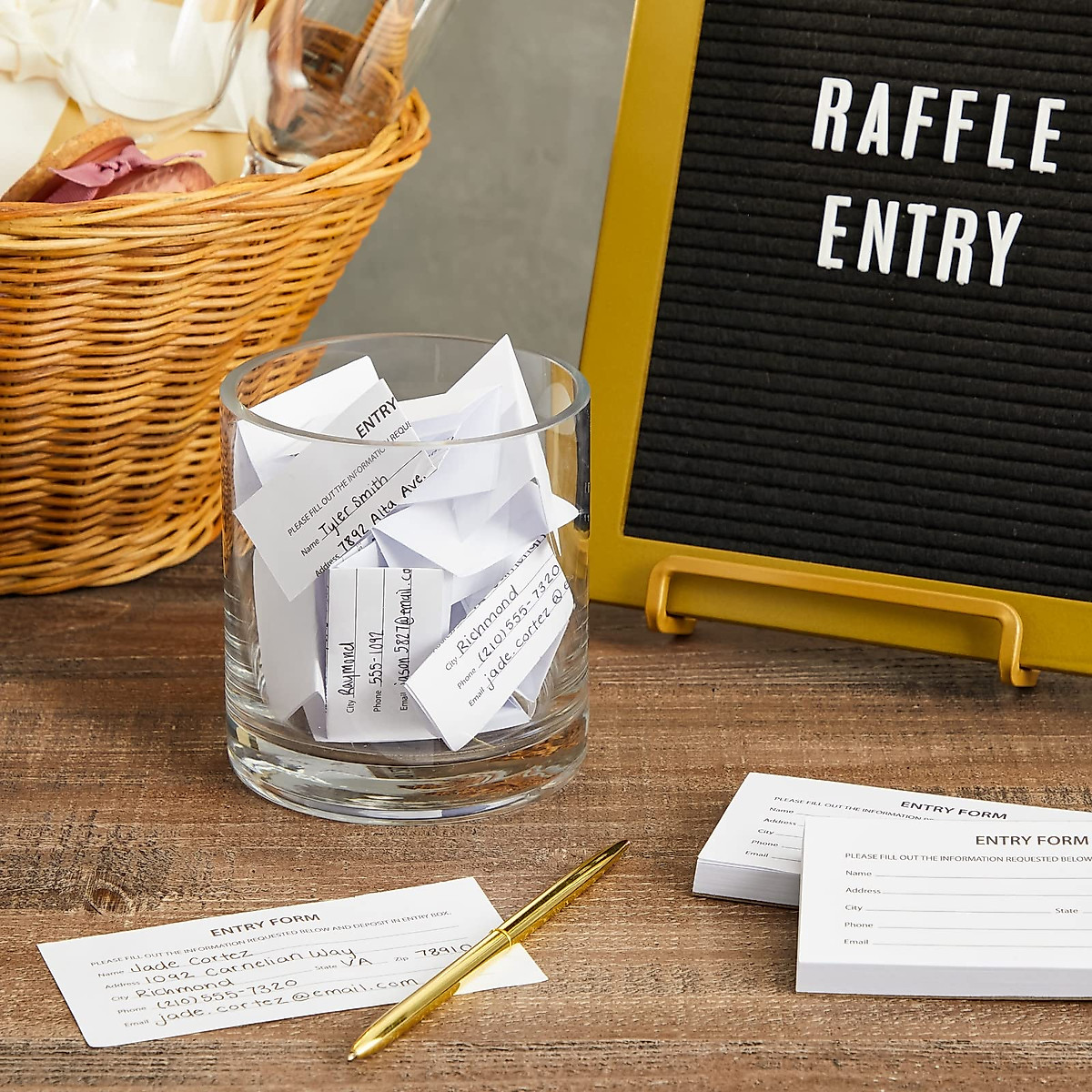 Juvale 2000 Raffle Ticket Sheets, Blank Entry Forms for Contests, School Events (White, 20 Pads)