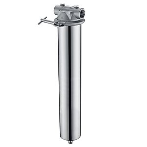 Amwater Stainless Steel Filter Housing for Filter Cartridge, Water Filter Housing for Whole House Water Purification of Stainless Steel 304 (10" C Housing-1 NPT)