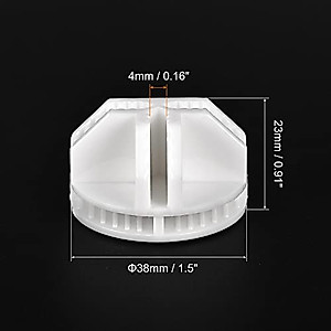 uxcell Plastic Wire Cube Connectors, 38x23mm Grid Buckle Clip for Storage Shelving Cabinet Organizer, White, 20Pcs