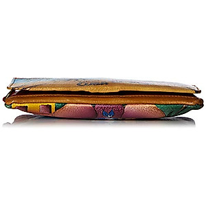 Anna by Anuschka Women's Hand-Painted Genuine Leather Flap Organizer Wallet - Viva Cuba
