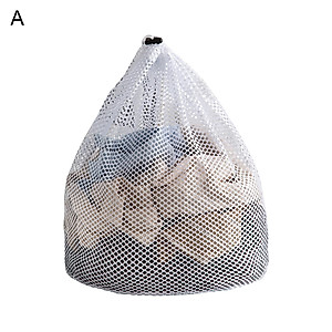 Washing Net Bag Laundry Bag Mesh Strong Load Bearing with Drawstring Anti-Deform Tough Washing Net Bag Household Supplies Washing Net Bag Laundry Pouch