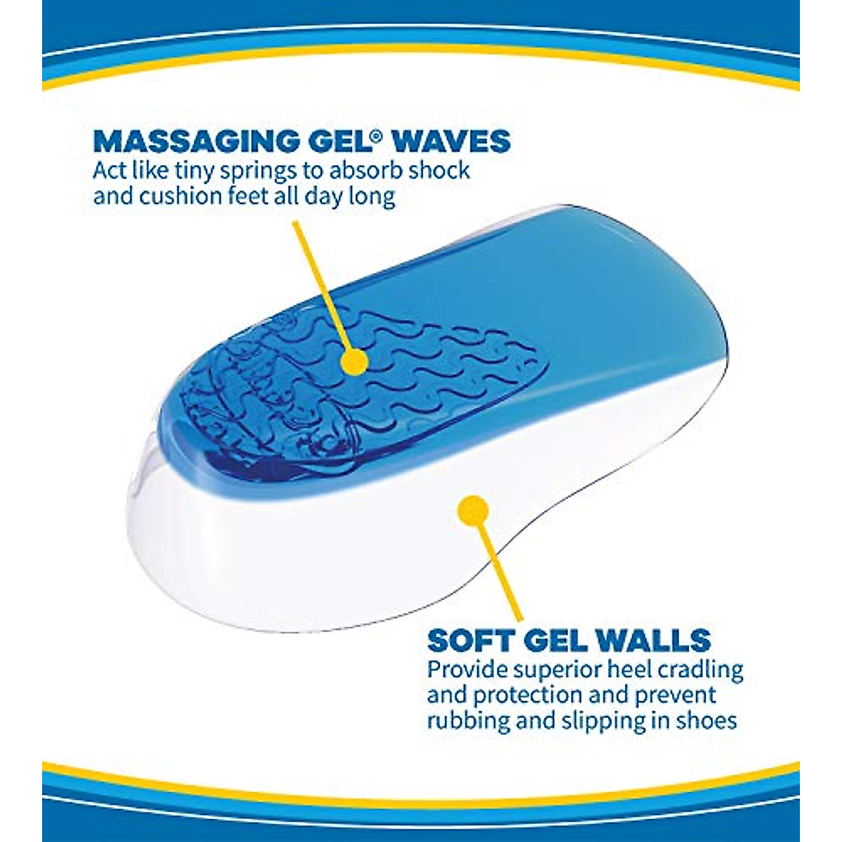 Dr. Scholl's Massaging Gel HEEL CUPS (One Size)// Absorb Shock All Day & Relieve Heel Pain