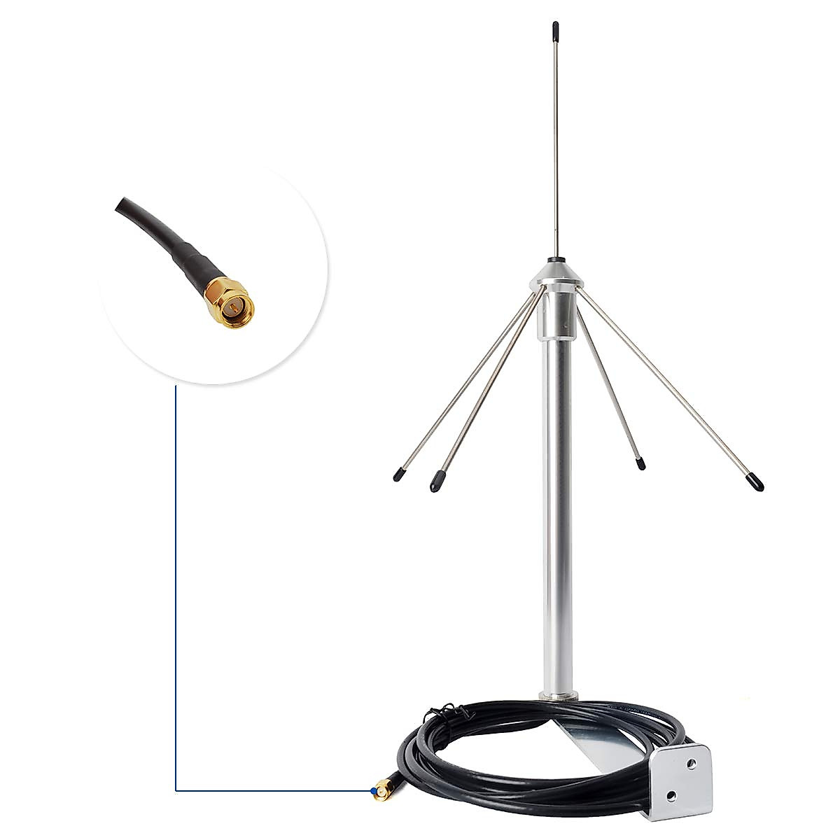 UAYESOK 433Mhz Omni External Antenna for Remote Distance up to 1000 ft+, 3dbi Garage Door Electric Gate Opener Signal Booster, 433Mhz SMA Male GSM GPRS Aerial Device Receivers Alarm System