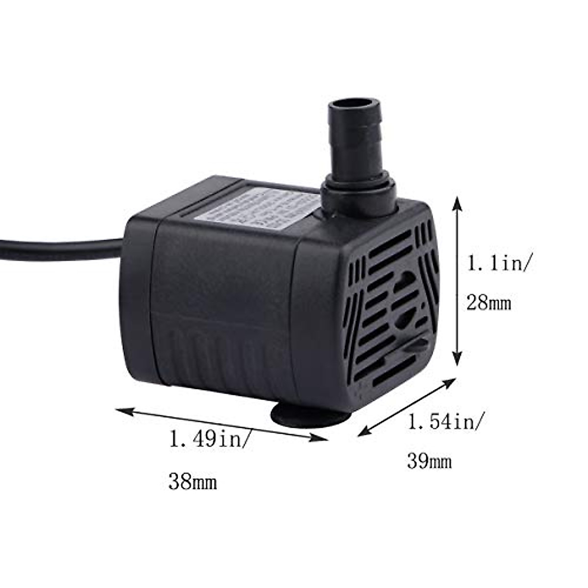 Aquarium Water Pumps,driew Mini Submersible Water Pump, DC 5.5-12V 5V 9V 12V Brushless Waterproof Pumps for Pond Aquarium with 4.5 Feet Cord, 200L/H