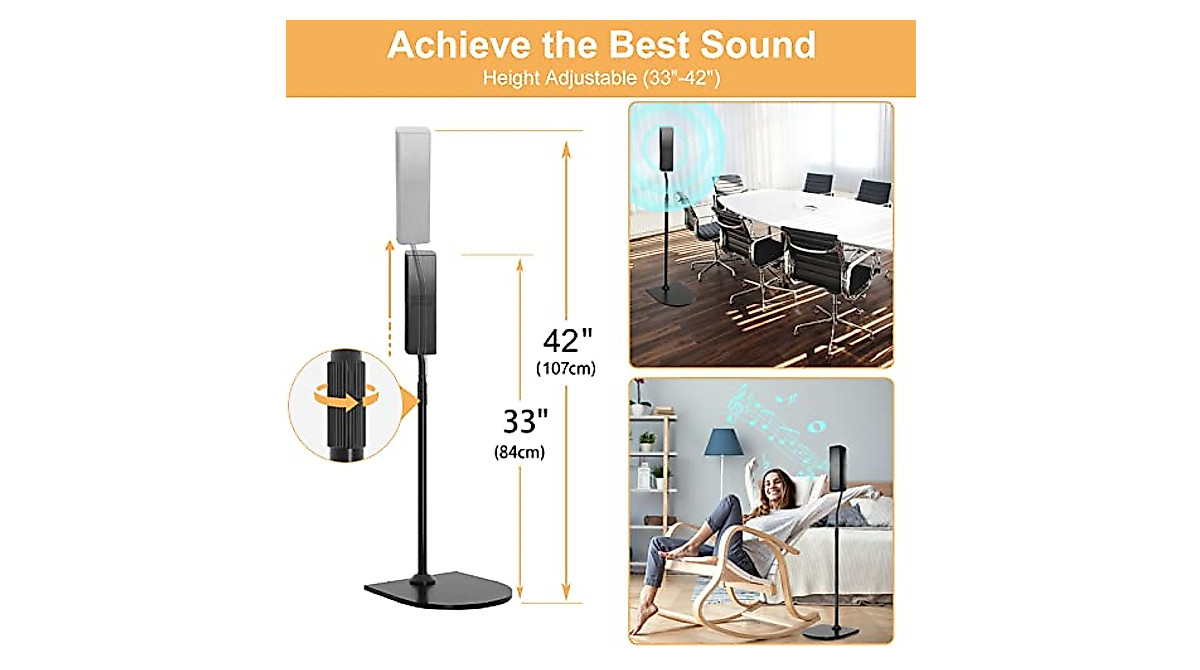 Maozhren Adjustable Bose Speaker Stands - Pack of 2