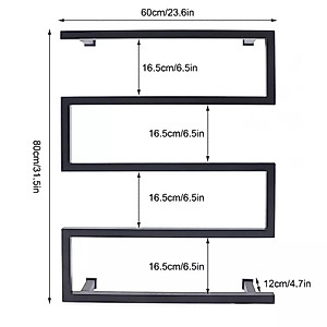 Heated Towel Rack Wall Mounted Holder 5Bars Rustproof Sturdy Space-Saving Heater Warmer Towel Racks Stainless Steel Bathroom Accessories Waterproof IP44 for Bathroom Kitchen Hotels (90W Black)