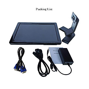 iChawk 15'' inch PC Monitor 1024x768 4:3 Single VGA Port Plastic Outer Housing VESA 75x75mm Wall-mounted Base Desktop POS Ordering Machine LCD Screen Display For Industrial Medical Equipment W150PN-27