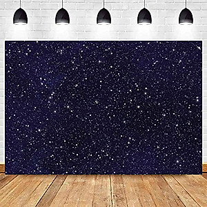 Night Sky Star Backdrops Universe Space Theme Starry Photography Backdrop Galaxy Stars Children Boy 1st Birthday Party Photo Background Newborn Baby Shower Banner Photo Studio Booth 7x5ft Vinyl