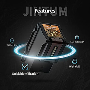 JINTUM Remanufactured 245XL 246XL Ink Cartridge for Canon Printer Ink PG-245XL CL-246XL Combo Pack for Canon MG2522 MG2500 MG2520 MX490 MX492 TR4520 TR4522 TS3322 TS3122 TS3100 TS302 (1 Black+1 Color)
