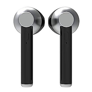 Wireless Bluetooth Earbuds - True Wireless Stereo Sound Ear Buds - in-Ear Headphones with More Bass and Clearer Sound - Premium Ear Buds with Charging Case and Cable - Black