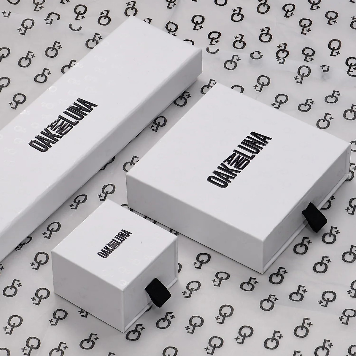 Oak&Luna Custom Link Chain Name Necklace with Diamond in Silver 925 18k Gold Plating - Personalized Dainty Woman Birthday Jewelry Gift for Her (18k Gold Vermeil)