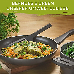 Berndes 24 cm, b.Green Aluminium Induction Frying pan Made from 100% Recycled Beverage cans, 24cm, Black