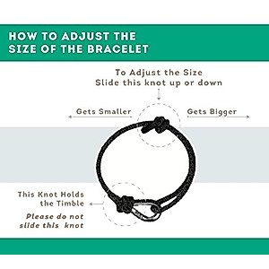 Shkertik Adjustable Nautical Bracelet for Adventure Seekers, Handmade Rope Bracelet for Men and Women, Life-Proof Nautical Rope Bracelet, Stylish Rope Bracelets to Tell Your Unique Story, Black