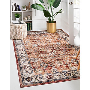 Rugs.com Eden Collection Rug – 9' x 12' Terracotta Medium Rug Perfect for Living Rooms, Large Dining Rooms, Open Floorplans