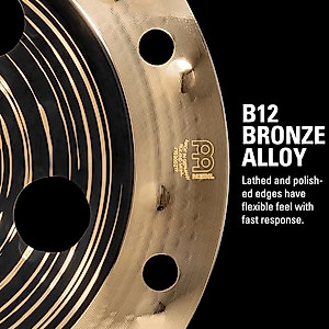 Meinl Cymbals Classics Custom Dual 16" Trash China Cymbal with Holes, Dark and Brilliant Finish — Made in Germany — for Rock, Metal and Fusion, 2-Year Warranty, (CC16DUTRCH)