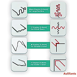 Nobrand Aulifants - Hot Stapler, Plastic Welder, Plastic Welding Kit, Plastic Welding Gun, for Plastic Repair Automotive Car Bumper, Kayak Repair with 205 Staples 50Watt