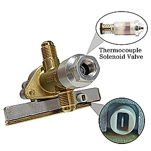 MCAMPAS CSA Certified Gas Safety Control Valve with Piezo Push Ignition Device for Garden Sun Propane Powered Patio Heater Repair Replaces Parts (Screw Thread)