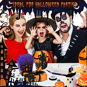 OPELETNNT 24 Pcs Halloween Trick or Treat Gift Boxes, Halloween Candy Cookie Goodie Boxs for Halloween Party Favor Supplies, Ghost Coffin Paper