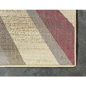 Unique Loom Barista Collection Area Rug - Ngada (2' 2" x 6' 1" Runner, Beige/ Red)