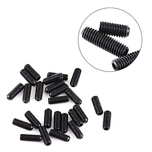 200pcs M3 Black Hex Socket Head Screw Steel Socket Cup Point Grub Set Hex Socket Set Screw Screw Assortment