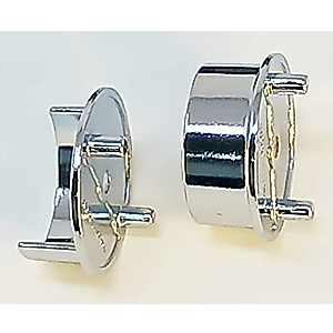 1 Pair for 1 5/16" Diameter Closet Rod Wardrobe Tube End Supports (Polished chrome)