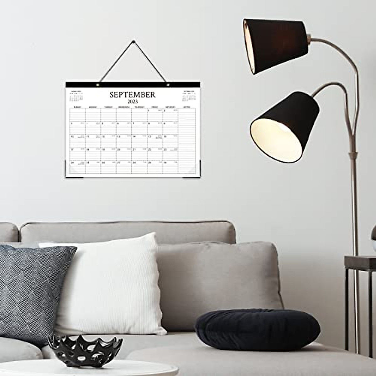 Desk Calendar 2023-2024 - 18 Months Large Desk Calendar from July 2023 - December 2024, 16.8" x 12", 2023-2024 Desk Calendar with 2 Corner Protectors, Ruled Blocks for Daily Organizing