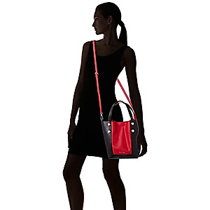 Calvin Klein Quinn North/South Mini Tote Crossbody, Poppy/Black