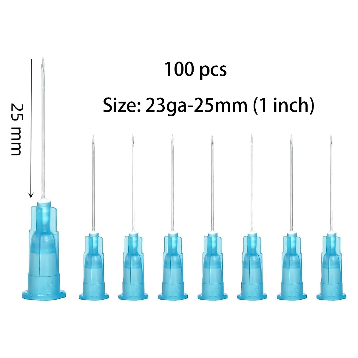 100 Pack 1Inch 23Ga Glue Dispenser Head For Liquid Measuring and Refilling, Inks, Plants, Industrial, Lab Supplies (1Inch-23Ga)