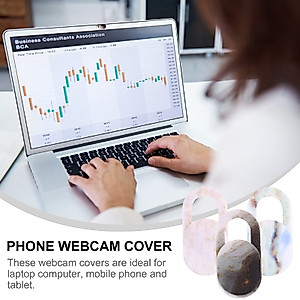 SOLUSTRE 3 Pcs Camera Privacy Cover Phone Webcam Cover Webcam Sticker Tablet Camera Cover Computer Stickers for Laptop Webcam Sliding Cover Slider abs Protective case Personality