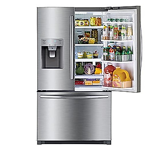 Winia French Door Bottom Mount Refrigerator 26 Cu Ft Stainless Steel