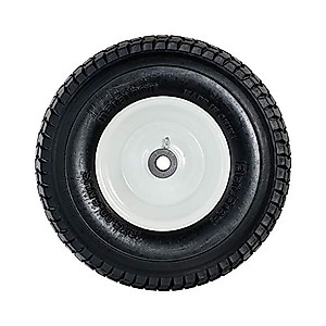 Marathon 30326 13x5.00-6" Flat Free Lawnmower Tire on Wheel 3" Hub, 3/4" Bushings