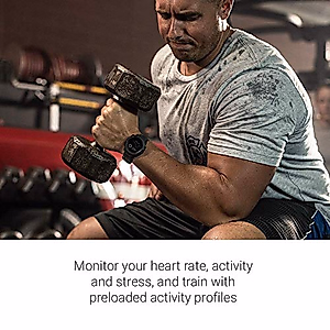 Garmin 010-02064-01 Instinct, Rugged Outdoor Watch with GPS, Features GLONASS and Galileo, Heart Rate Monitoring and 3-axis Compass, Tundra, 1.27 inches (Renewed)