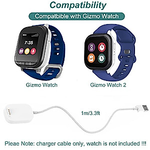 Kissmart Compatible with Gizmo Watch Charger, Replacement Charging Cable Magnetic Dock Cradle Accessories for Gizmo Watch Kids Smartwatch (1)