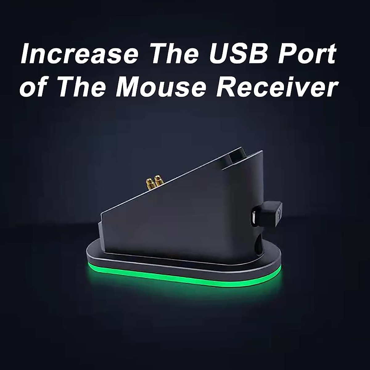 Mouse Wireless Metal Power Charging Dock Gilded Base RGB MOD for Razer Logitech G Pro X Wireless Superlight G903 Viper Ultimate