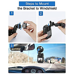BOBLOV Car Suction Cup for HD66-02/D7 Body Camera, Car Mount and a Car Charger ONLY for HD66-02/D7 Body Camera, Don't Fit to Other Models Camera not Included