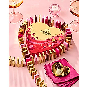 Godiva Chocolatier Chocolate Heart Valentine’s Gift Box - 14 Piece Assorted Milk, White and Dark Chocolate with Gourmet Fillings – Romantic Gift for Chocolate Lovers