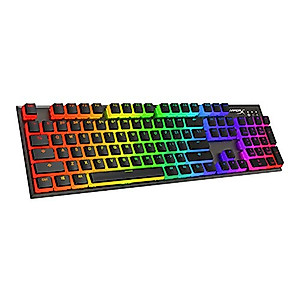 HyperX Pudding Keycaps - Double Shot PBT Keycap Set with Translucent Layer, for Mechanical Keyboards, Full 104 Key Set, OEM Profile, English (US) Layout - Black