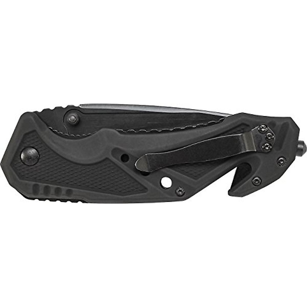 Smith & Wesson M&P SWMP11B 8.9in High Carbon S.S. Folding Knife with 3.8in Tanto Point Blade and Aluminum Handle for Outdoor, Tactical, Survival and EDC, One Size, Black